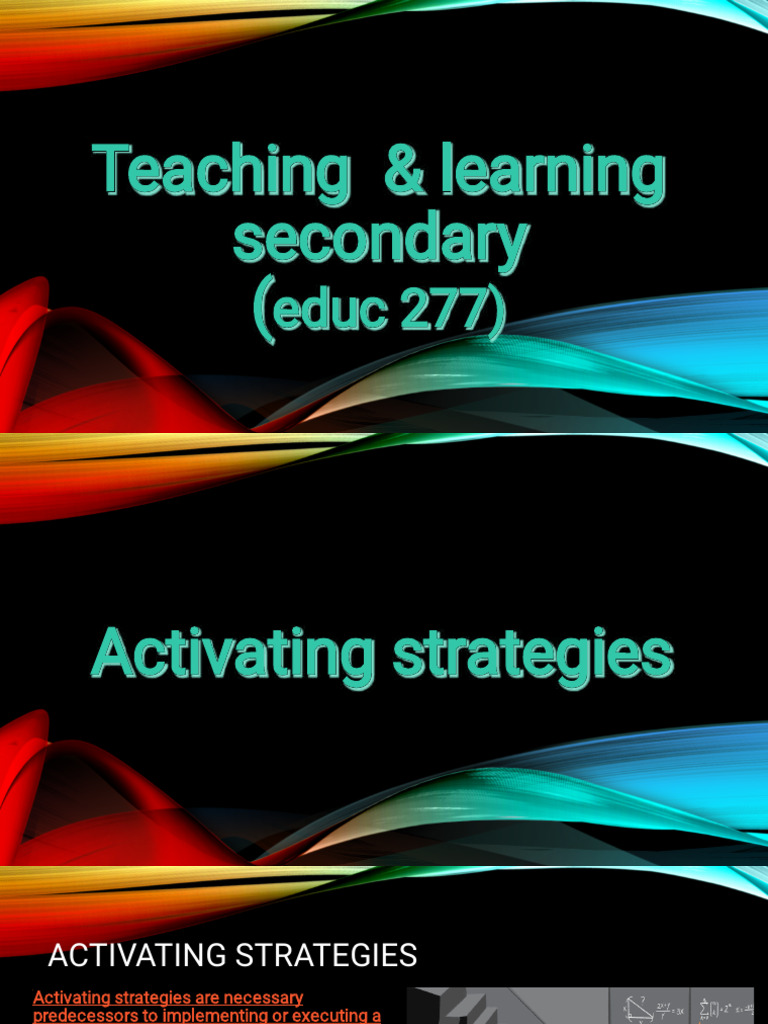 Activating Strategies | PDF | Learning | Reading Comprehension