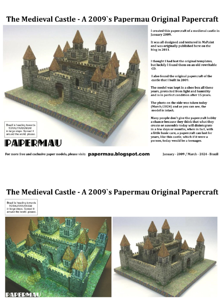 The Medieval Castle - A 2009`s Papermau Original Papercraft - 04 - 2024 ...