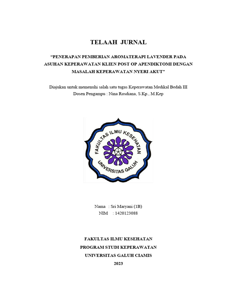 Format Telaah JURNAL | PDF