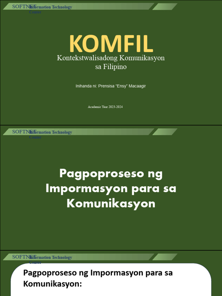 05 KomFil Pagproseso NG Impormasyon 1 | PDF