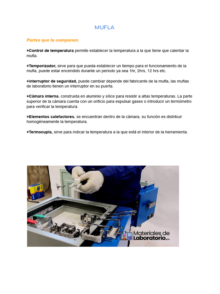 MUFLA | PDF | Temperatura | Par termoeléctrico