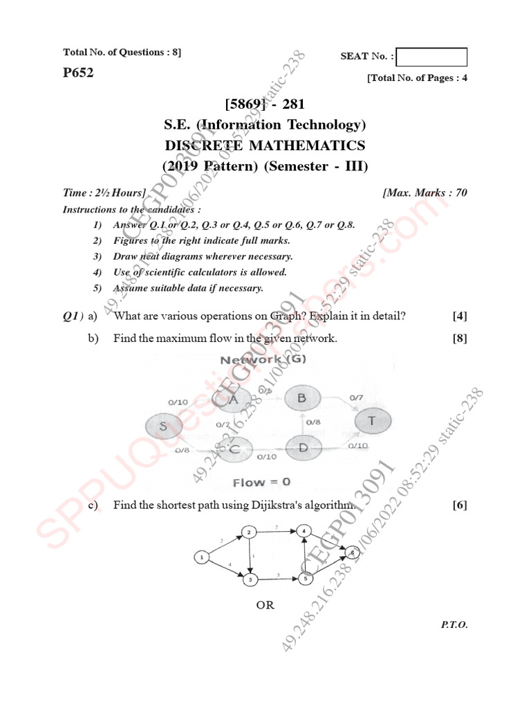 May - Discrete Mathematics DM Pattern 2019 | PDF | Computational Complexity Theory | Theoretical ...