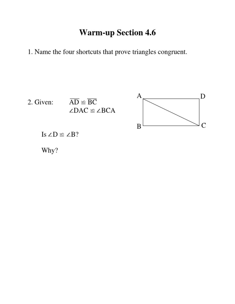 Triangle Congruence Shortcuts Explained | PDF | Science & Mathematics ...