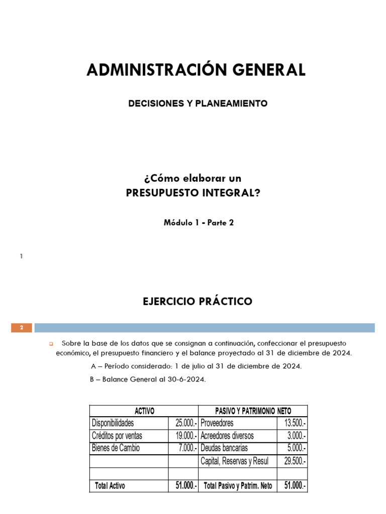 2-Presupuestos - Caso Práctico | PDF | Presupuesto | Hoja de balance