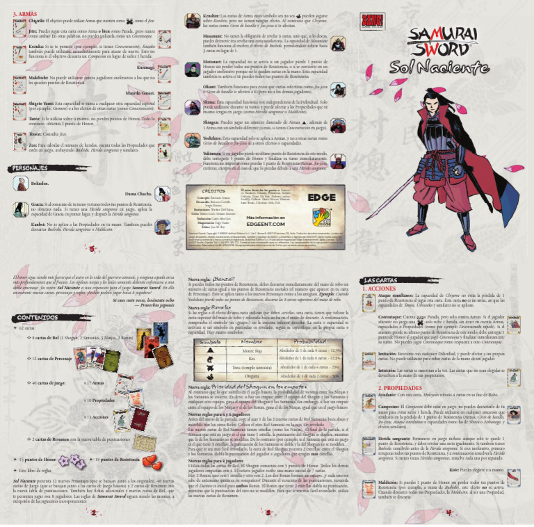 SamuraiSword_RisingStar_rules_ESP | PDF | Samurai | Personas japonesas
