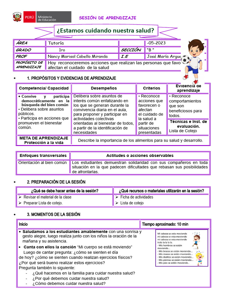 Cuidado de la Salud en 1er Grado | PDF | Lavado de manos