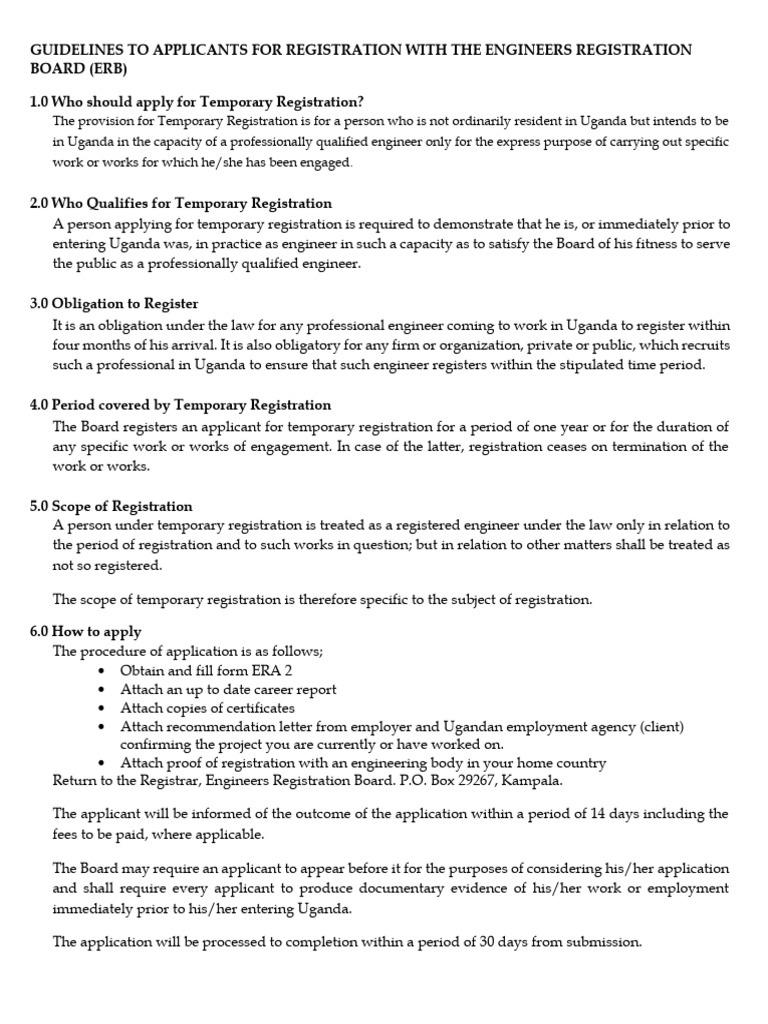 ERB Application Form - ERA 2 - 2024 | PDF | Engineer | Passport