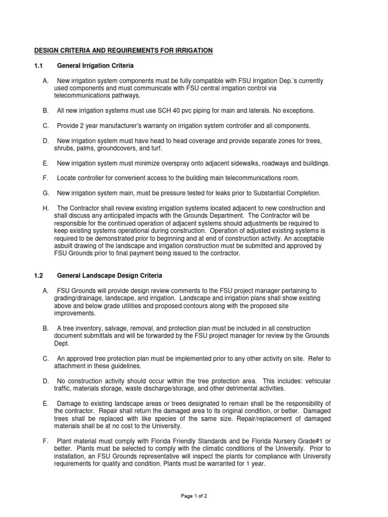 Div 2 Grounds Critical Needs | PDF | Irrigation