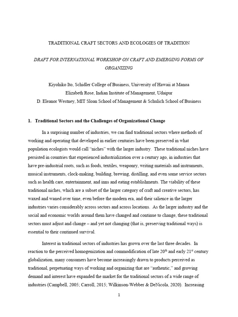 D. ELEANOR WESTNEY - Ecologies of Tradition | PDF | Sociology | Ecology