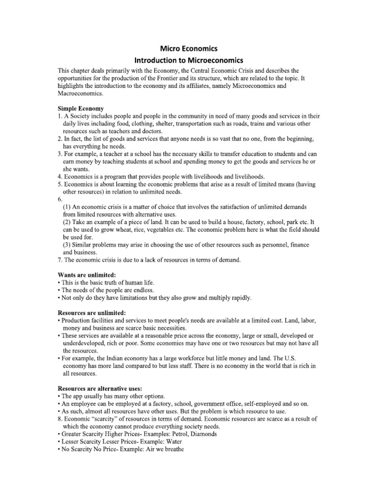 Economics (CH 1) | PDF