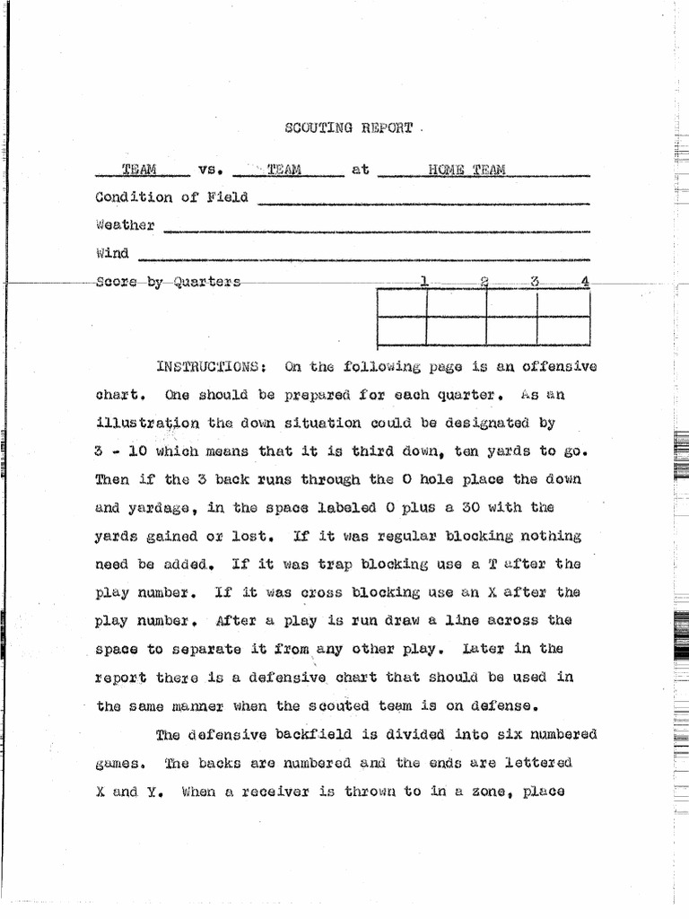 A Football Scouting Report | PDF | American Football