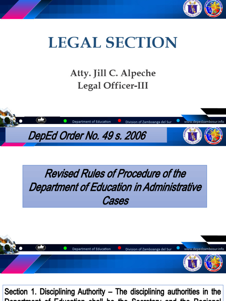 DepEd Zamboanga Sur: Admin Rules | PDF | Alcohol Intoxication | Crime ...