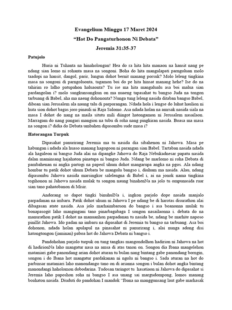 Evangelium Minggu 17 Maret 2024 | PDF Evangelium Minggu 17 Maret 2024 | PDF