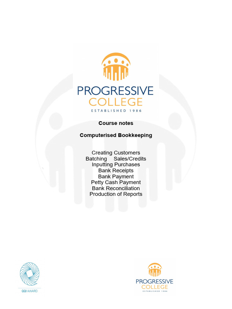 Computerised Bookkeeping | PDF | Cheque | Bookkeeping