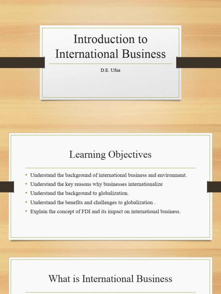 Introduction To International Business2024 | PDF | Globalization ...