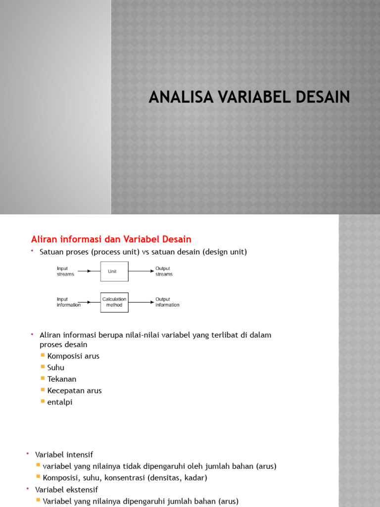 Analisa Variabel Desain | PDF | Metode & Bahan Ajar