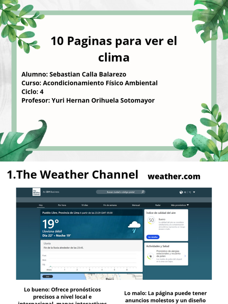10 Paginas para Ver El Clima | PDF | Meteorología | Clima