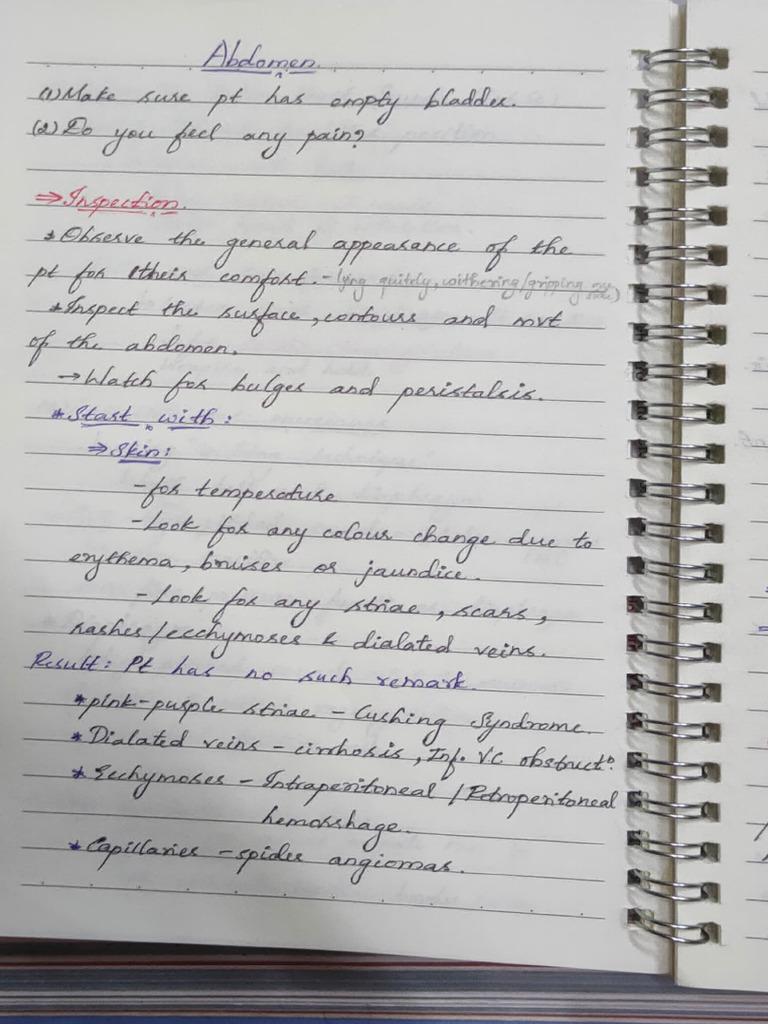 Abdomen Examination 2 | PDF | Abdomen | Anatomy