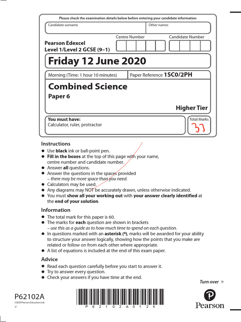 GCSE Combined Science Exam Paper 6 | PDF | Series And Parallel Circuits ...