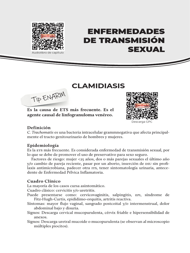 Guía de ETS: Clamidia y Gonorrea | PDF | Infección transmitida ...