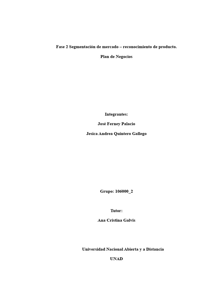 Fase 2 Segmentación De Mercado Pdf Business Bancos