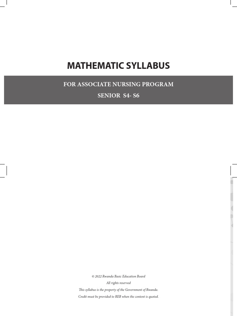 MATH Syllabus | PDF | Trigonometric Functions | Educational Assessment