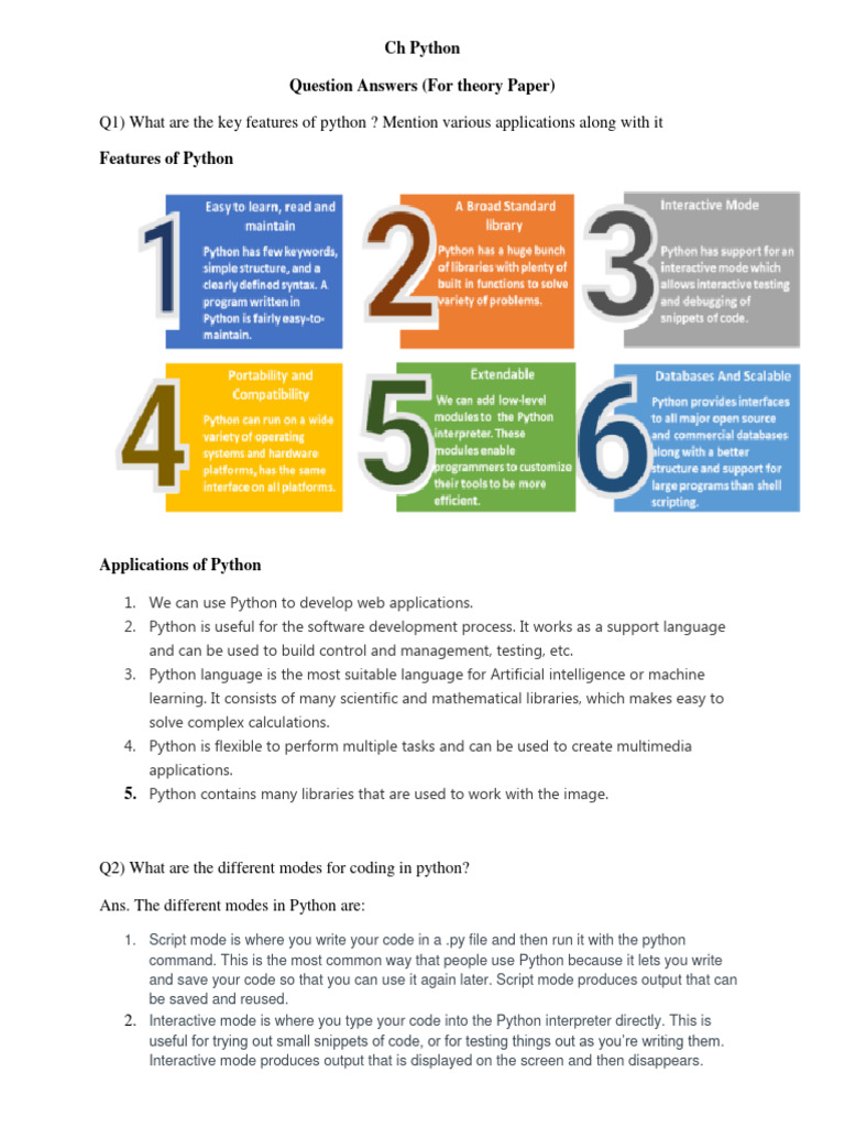 Class 9 Python Question Answers For Theory Exam | PDF | Python ...