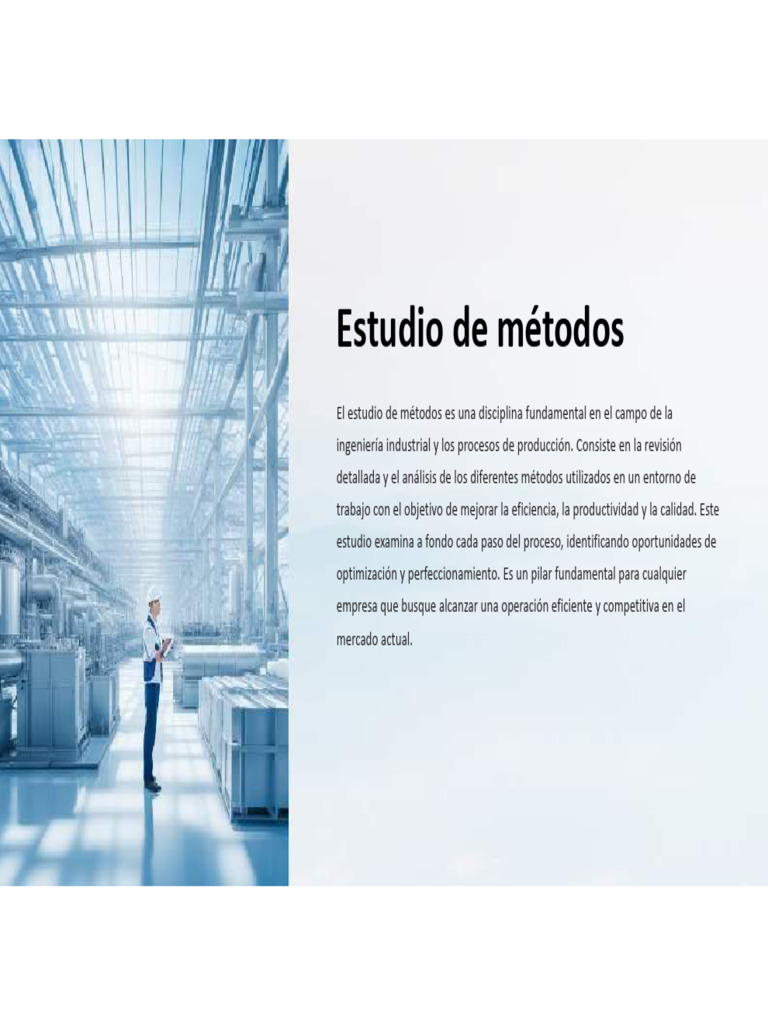 4 Estudio De Metodos Pdf Lean Manufacturing Business