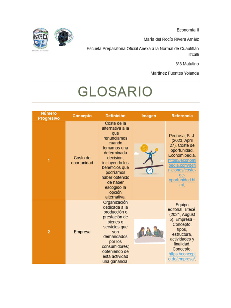 Glosario | PDF | Utilidad | Oferta (economía) Glosario | PDF | Utilidad | Oferta (economía)