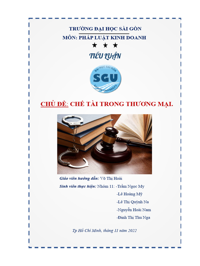 Bài tiểu luận nhóm 11 - PLKD | PDF