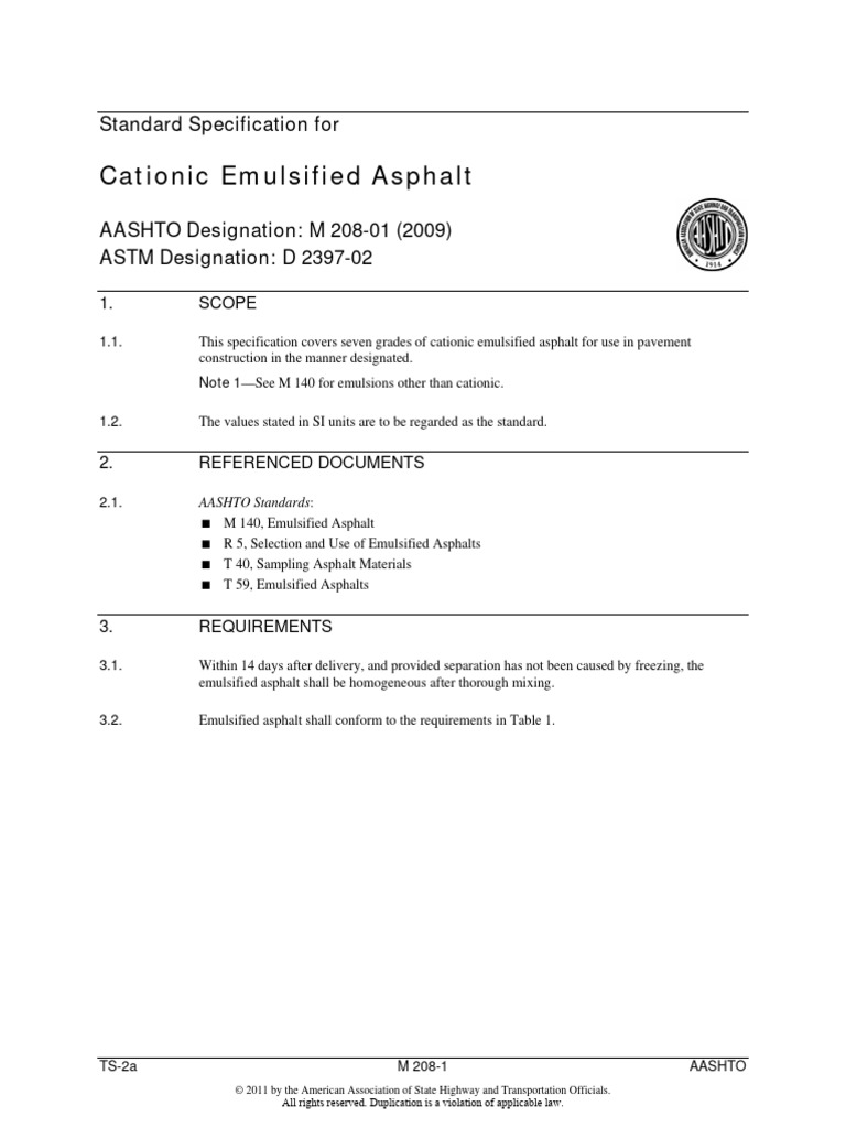 Cationic Emulsified Asphalt Guide | PDF | Emulsion | Chemistry