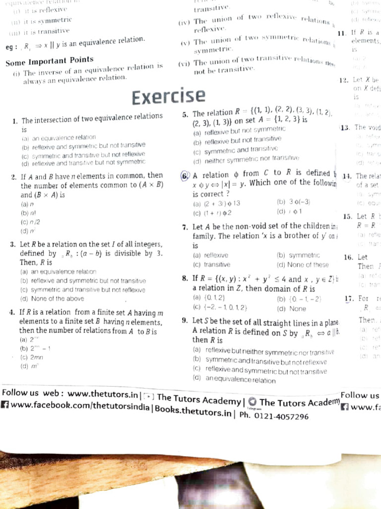 Relations and Functions | PDF | Abstract Algebra | Mathematical Logic