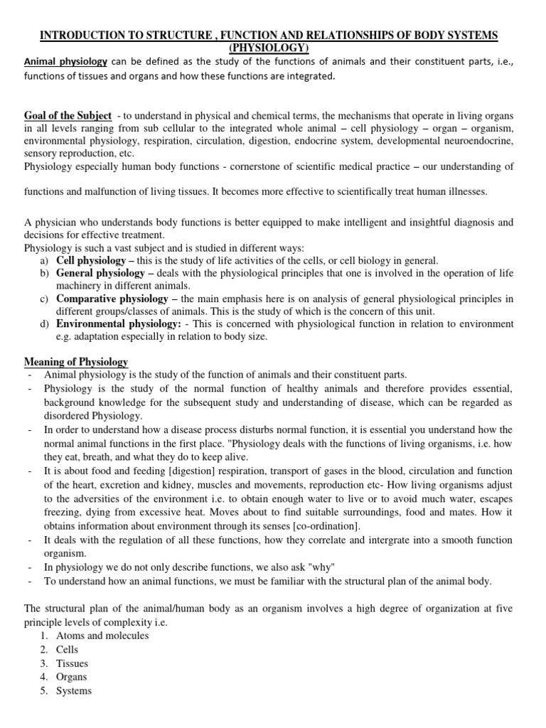Introduction To Animal Physiology | PDF | Chemical Synapse | Inhibitory ...