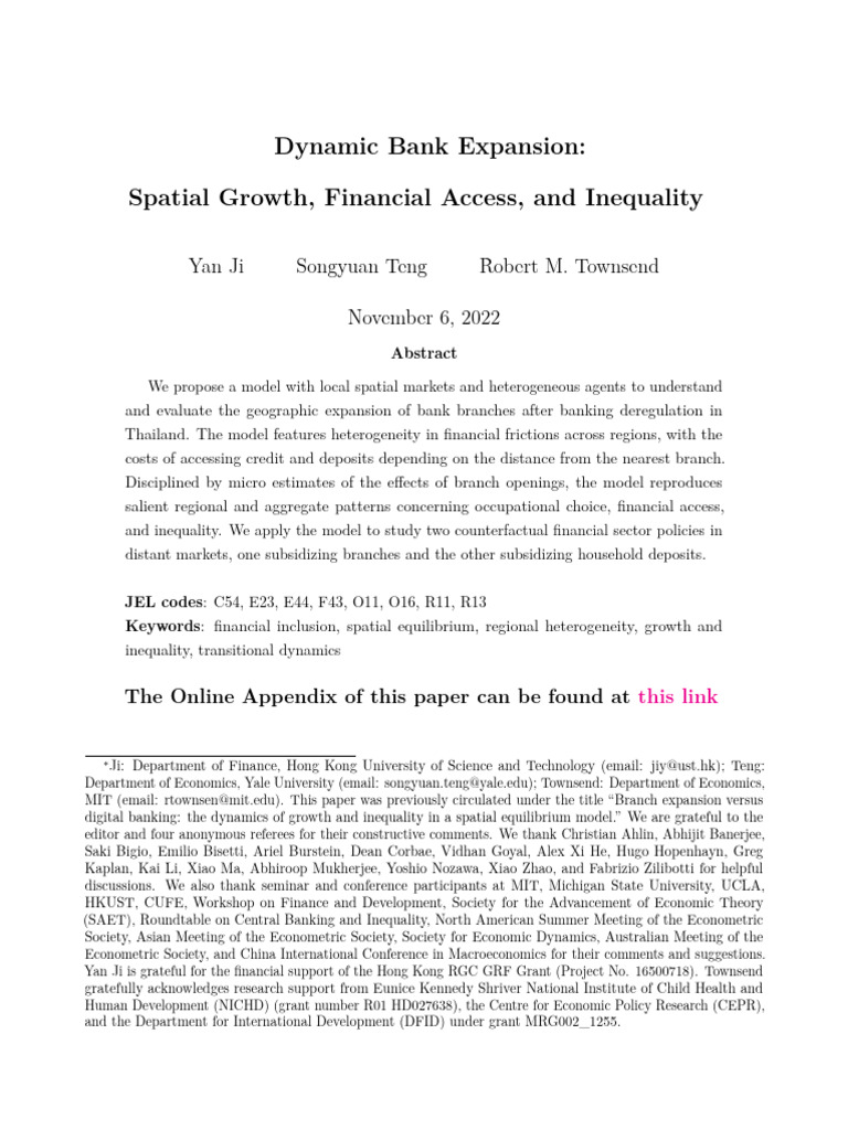 Dynamic Bank Expansion Spatial Growth | PDF | Economic Inequality ...