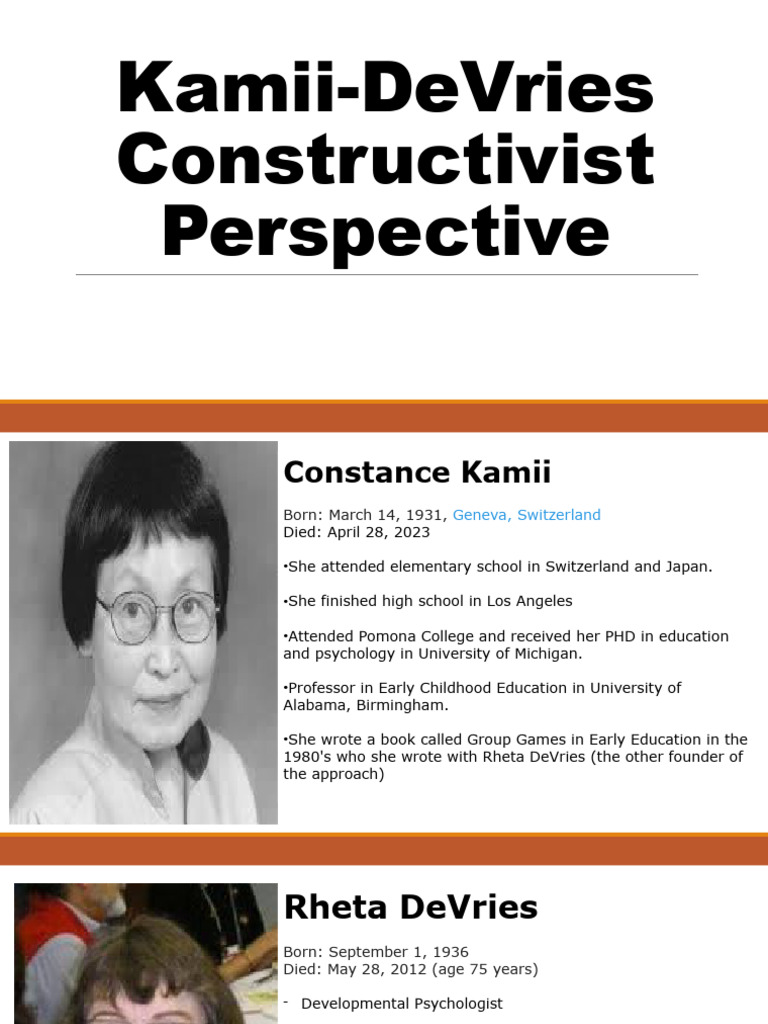 Group 4 Kamii DeVries Constructivist Perspective | PDF | Self-Improvement | Wellness