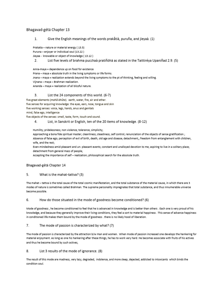 Bhagavad Gita- Uni -3 | PDF | Bhagavad Gita | Brahman
