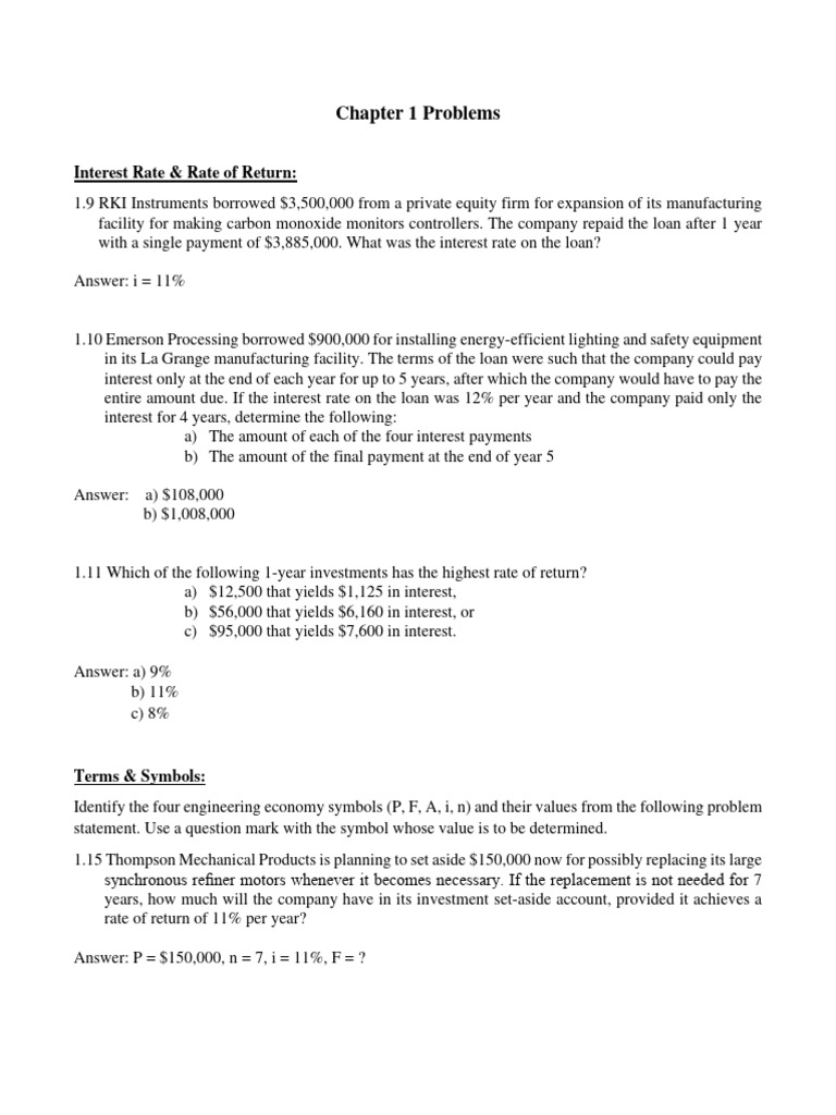 Engineering Economics Cash Flow Problems | PDF | Interest | Interest Rates