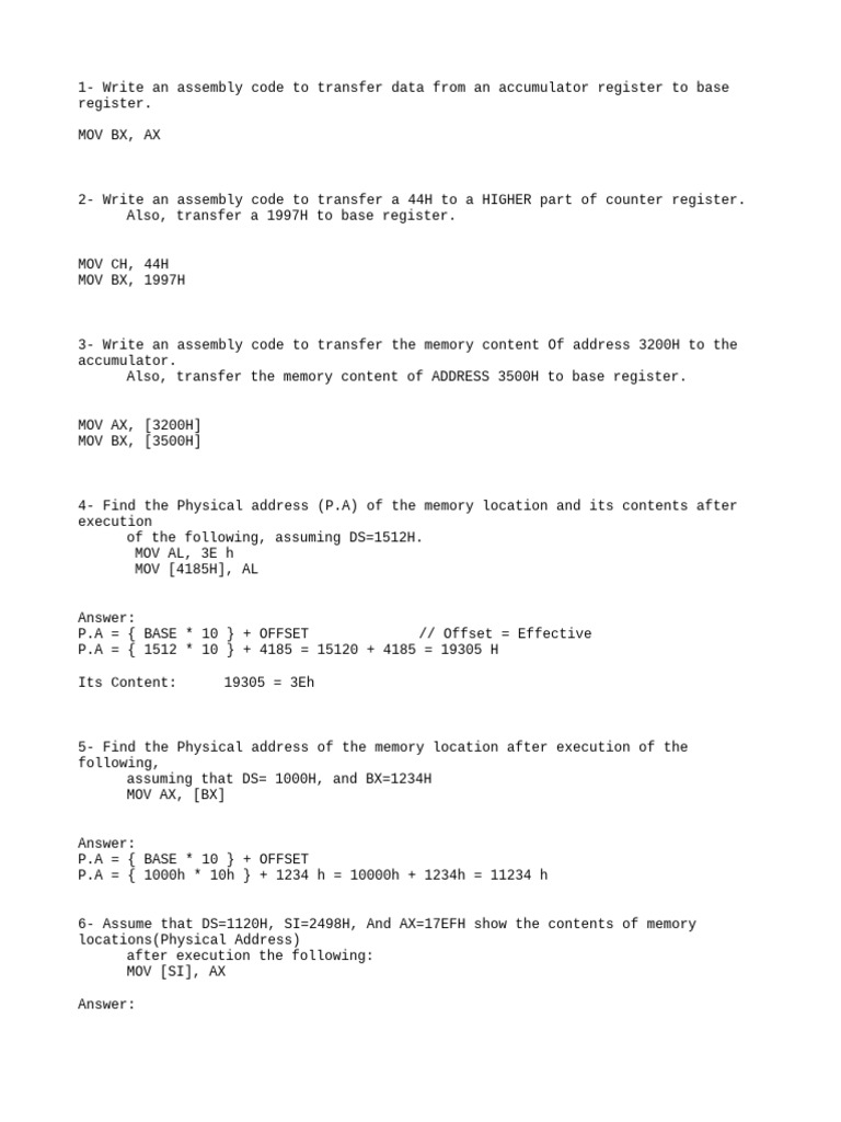 8086 | Download Free PDF | Assembly Language | X86 Architecture