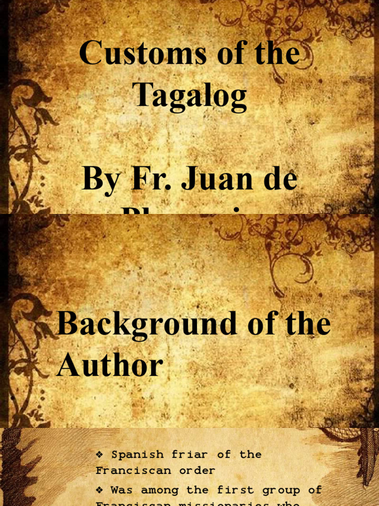 Customs of The Tagalog by Fr. Juan de Plasencia | PDF | Philippines