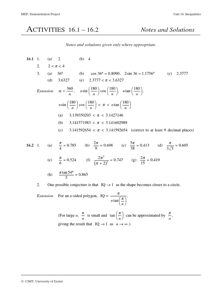 Activities - Notes and Examples | PDF