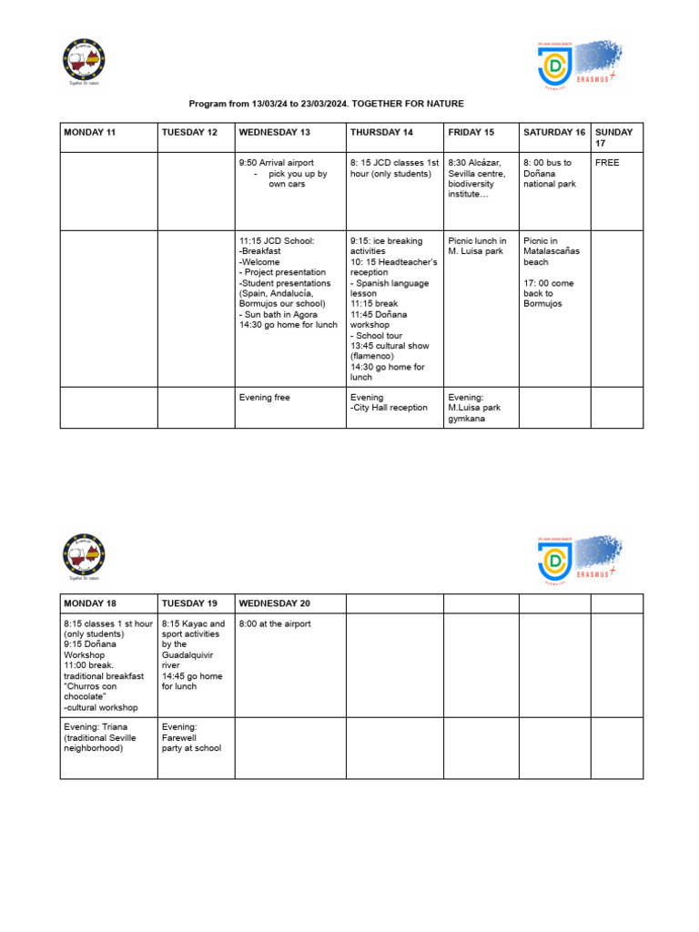 Plan Erasmus Spain-Poland | PDF | Seville