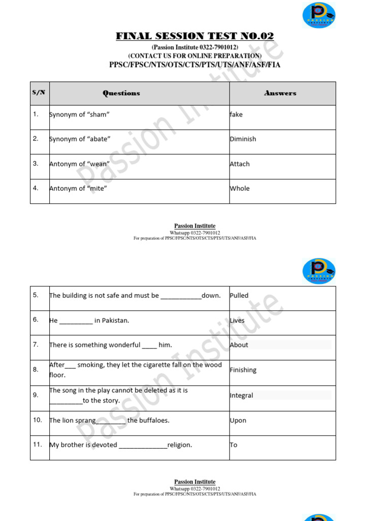 Final Test 2 | PDF