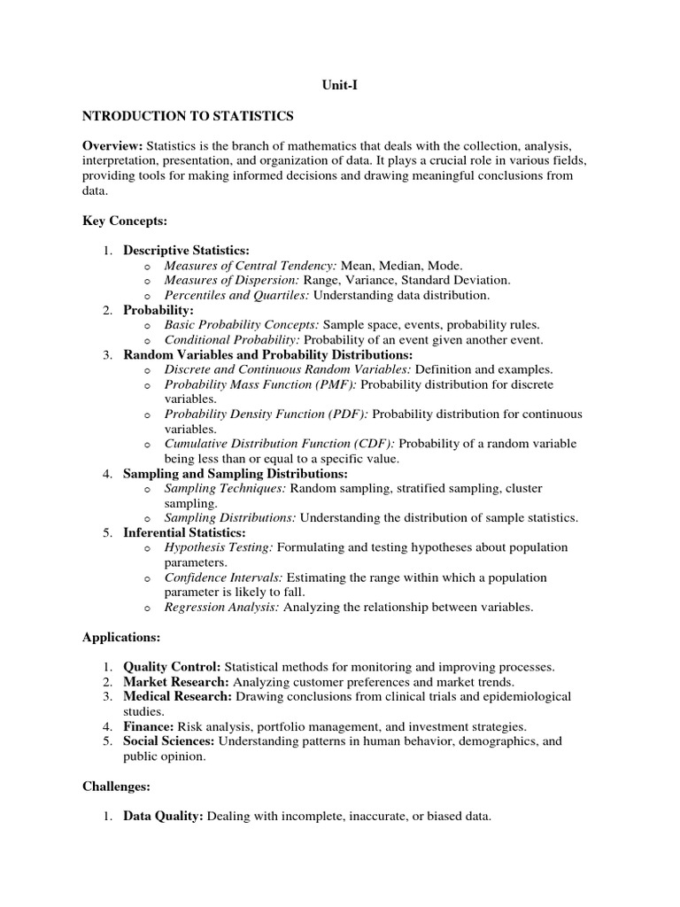BRM UNIT-1 | PDF | Mode (Statistics) | Statistics