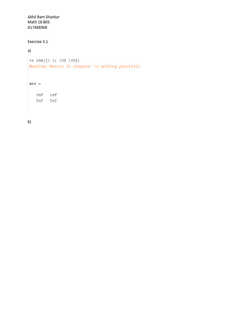 Matlab Assignment 3 | PDF | Computers