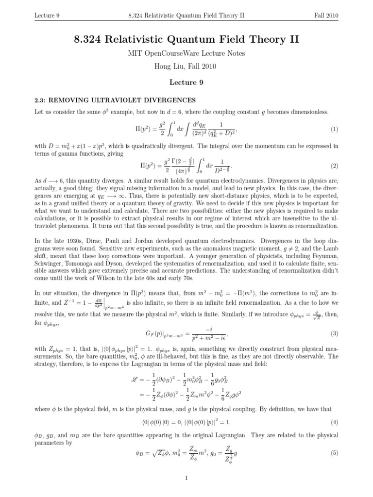 Renormalization in Quantum Field Theory | PDF | Physical Sciences ...
