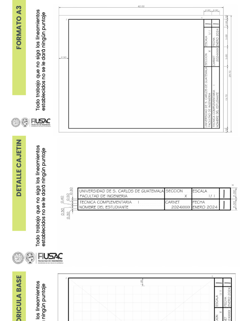 Requisitos de Formato A3 y Puntuación | PDF