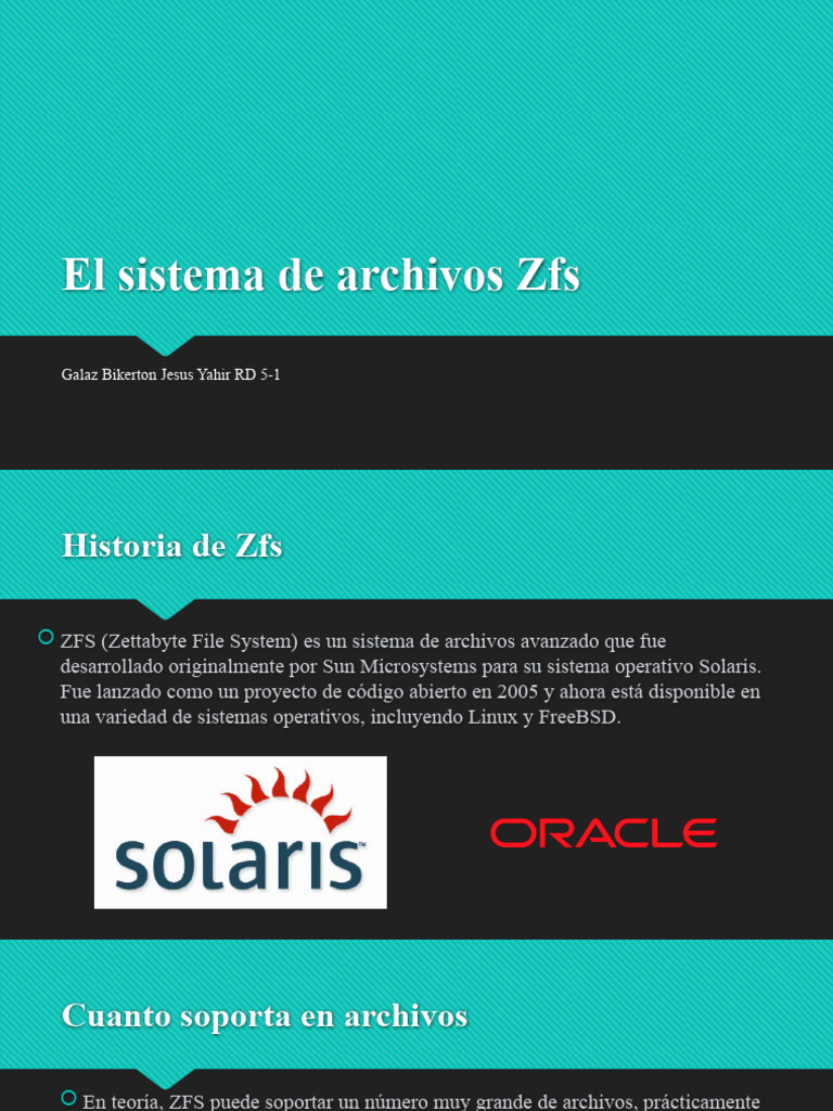 El Sistema de Archivos Zfs | PDF | Computación en la nube | Arquitectura de Computadores