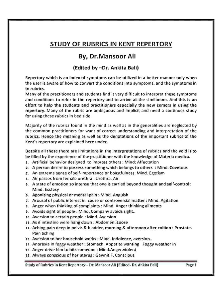 Kent Rubric Finding | PDF