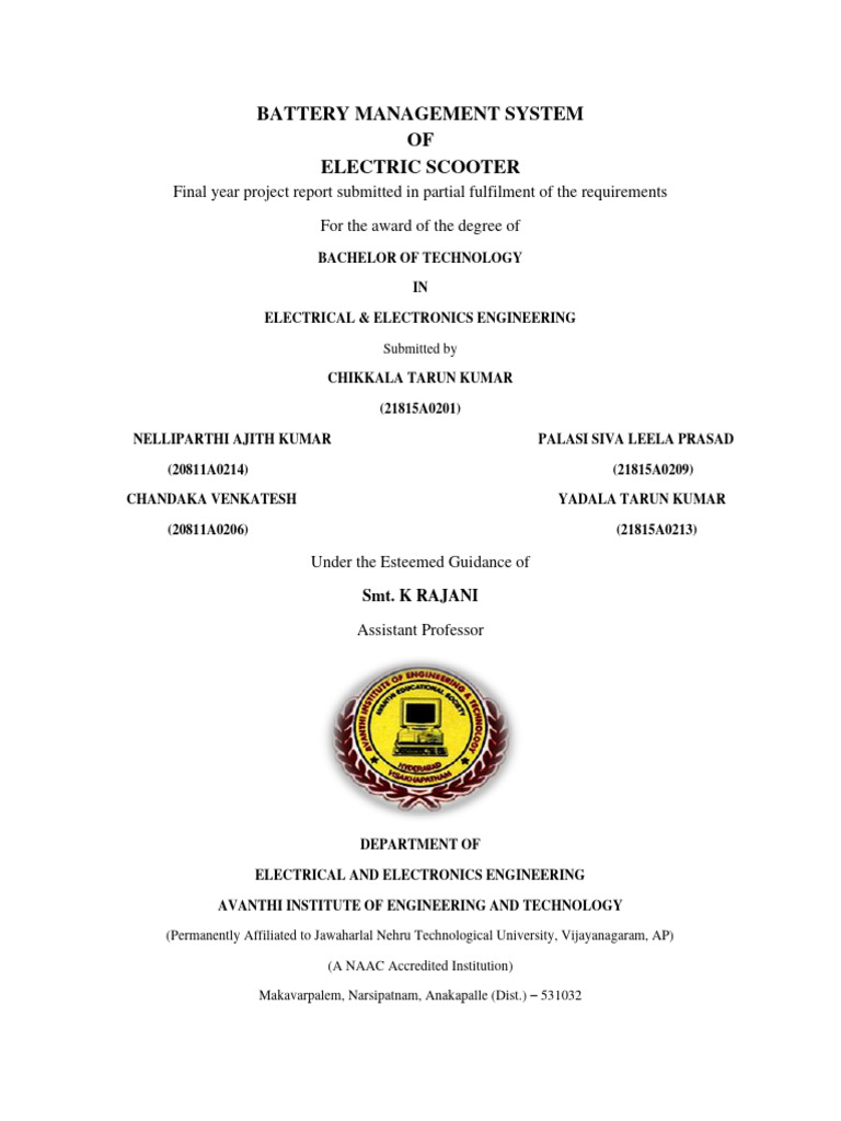 Thesis of Batch 04 BMS-1 | PDF | Rechargeable Battery | Lithium Ion Battery