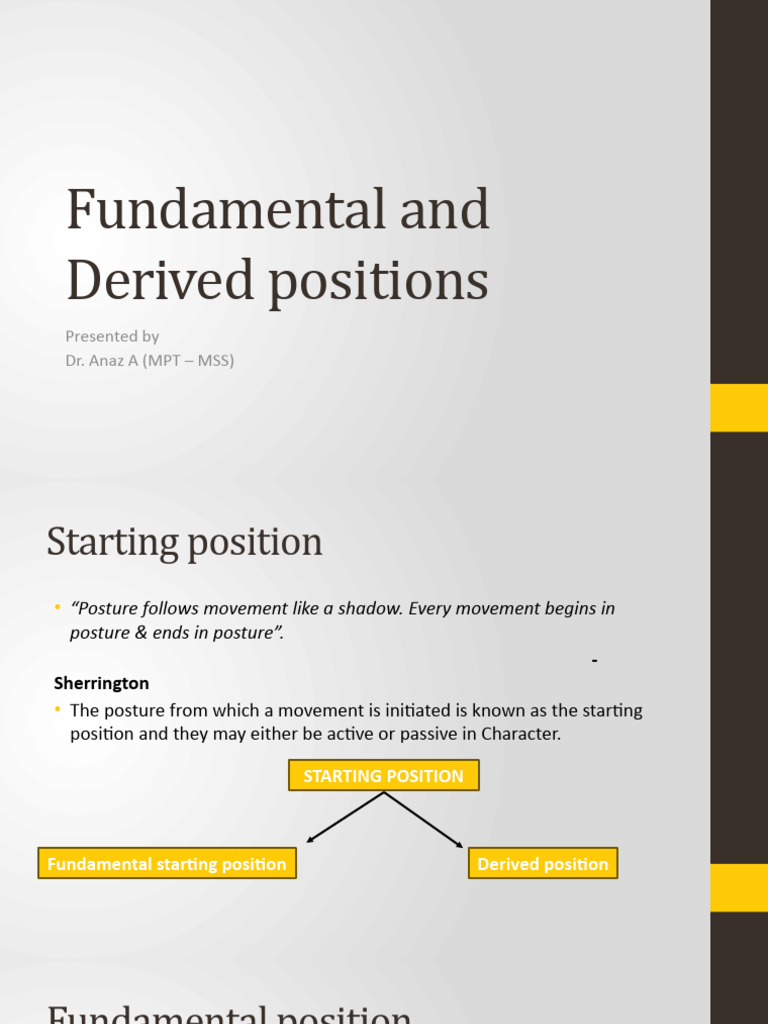 Fundamental and Derived Positions Overview | PDF | Anatomical Terms Of ...